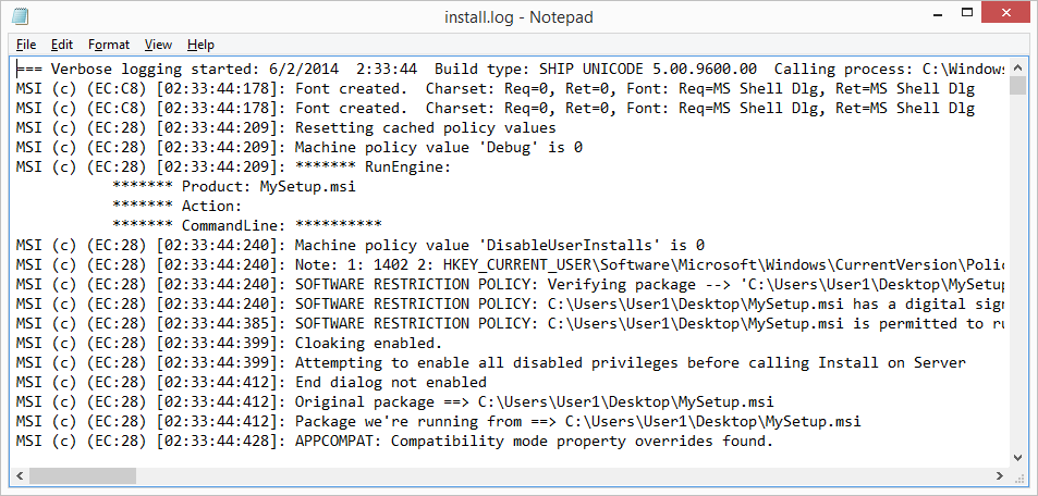 Analyzing Installer Log Files–Getting Started with Windows Installer ...