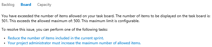Increase TFS 2013 task board work item limit | Simplifying Complication